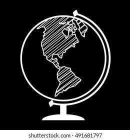 Globe Icon Western Hemisphere Stock Vector (Royalty Free) 491681797 ...