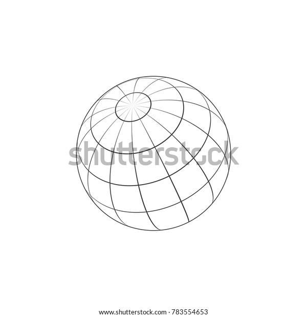 Globe Line Art Black Color Icon Stock Vector (Royalty Free) 783554653 ...