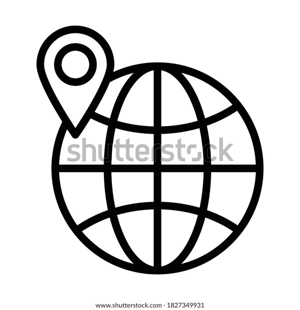 Globe Location Map Global Location Fully Stock Vector (Royalty Free ...
