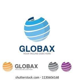 Globe Logo Gradient Color Stock Vector (Royalty Free) 1130606168 ...