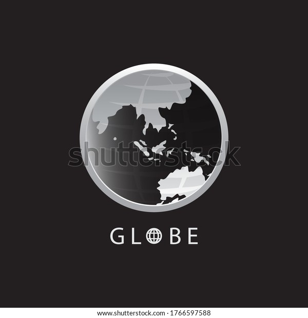 Globe Map Round Earth Logo Vector Stock Vector (Royalty Free ...