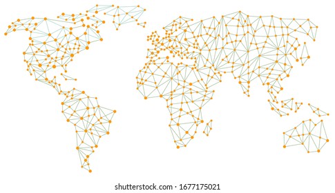 Globe Map World Connection Geographic Area Stock Vector (Royalty Free ...