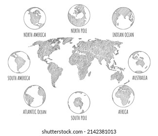 52,351 Continents sketch Images, Stock Photos & Vectors | Shutterstock