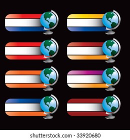 Globe On Bold Advertisement Banner: เวกเตอร์สต็อก (ปลอดค่าลิขสิทธิ์ ...