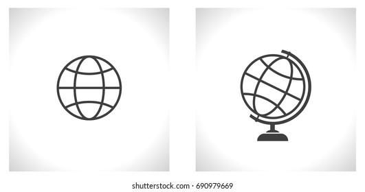 Globe Outline Icon Stock Vector (Royalty Free) 690979669 | Shutterstock