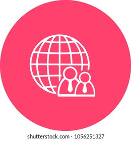 Globe People Icon Vector Illustration Eps Stock Vector (Royalty Free ...