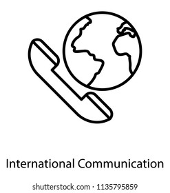 Globe Receiver International Direct Dialing Stock Vector (Royalty Free ...