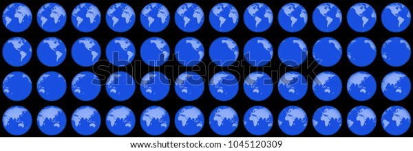 Globe Rotation Animation Sprite Sheet Stock Vector (Royalty Free ...