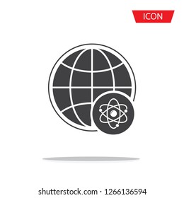 Globe Web Icon Science Icon Vector Stock Vector (Royalty Free ...