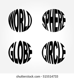 Globe Word Art Symbol Stock Vector (Royalty Free) 515514733 | Shutterstock