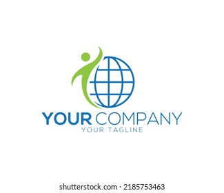 Globe World Human Earth Logo Icon Stock Vector (Royalty Free) 2185753463 | Shutterstock