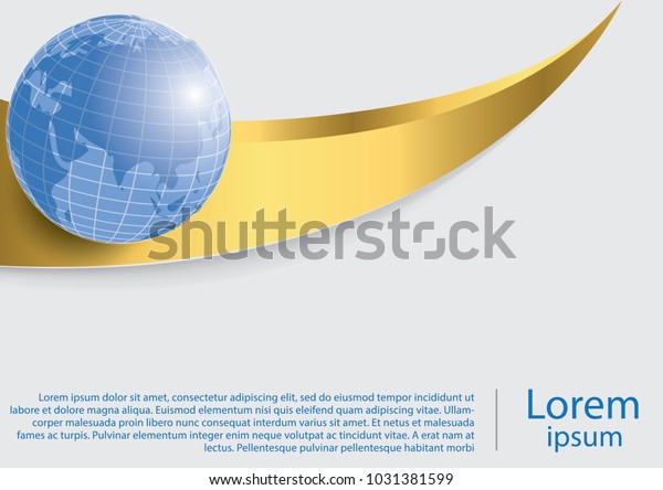 Globe World Map Business Background Light Stock Vector (Royalty Free ...