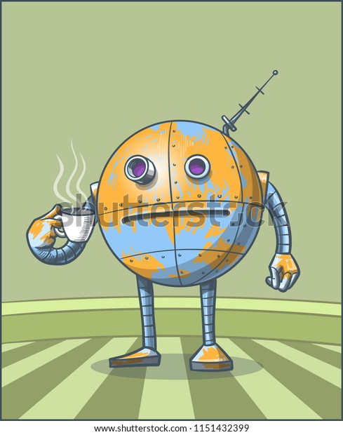 Globerobot Robotic Globe Stock Vector (Royalty Free) 1151432399 ...