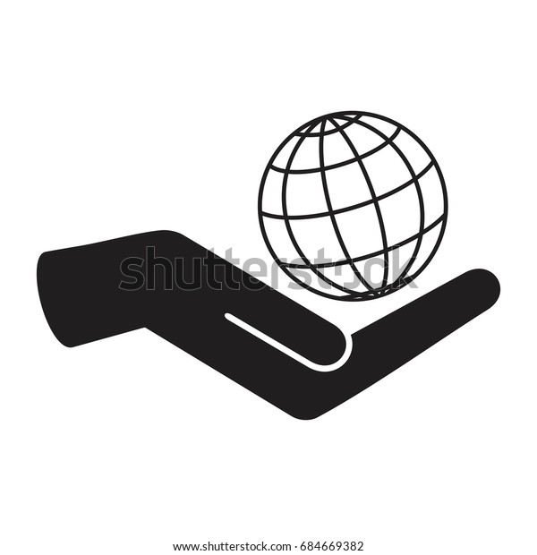 Globus Economy Hand Vector Icon Hands Stock Vector (Royalty Free ...