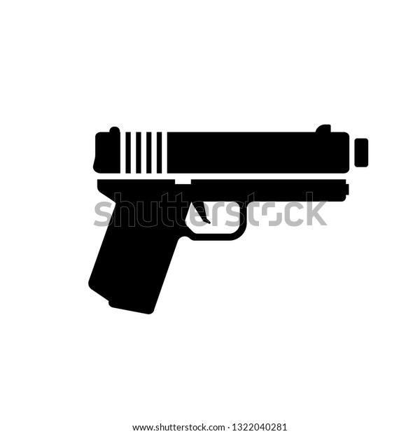 Glock Gun Icon Weapon Illustration Simple Stock Vector (Royalty Free ...