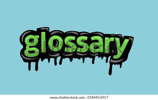 Glossary Background Writing Vector Design Very Stock Vector (Royalty ...