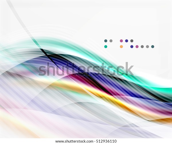 Glossy Blurred Shiny Wave Lines Colorful Stock Vector (Royalty Free ...