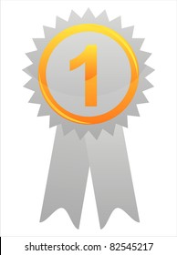 Glossy Label Number One Stock Vector (Royalty Free) 82545217 | Shutterstock