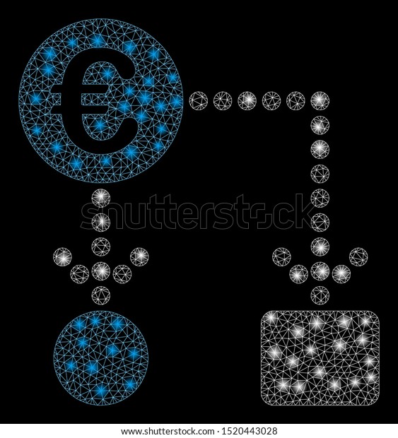Glossy Mesh Euro Flow Chart Sparkle Stock Vector (Royalty Free ...