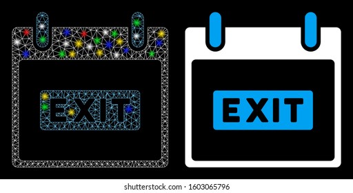 Glossy Mesh Exit Caption Calendar Day Stock Vector (Royalty Free ...