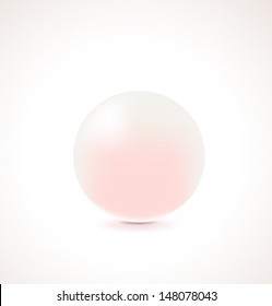 Glossy Pearl Object Isolated On White Stock Vector (Royalty Free ...