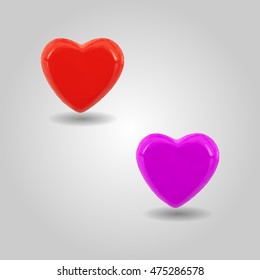 Glossy Red Heart High Resolution Flat Stock Vector (Royalty Free ...