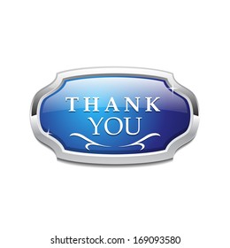 Glossy Shiny Thank You Button Icon Stock Vector (Royalty Free ...