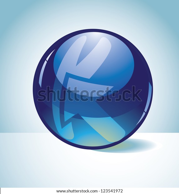 Glossy Spherical Arrow Alphabet Icon Symbol Stock Vector (Royalty Free ...