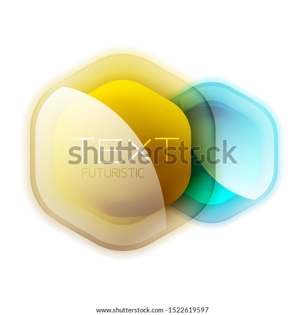 Glossy Vector Hexagon Banner Reflection Business Stock Vector (Royalty ...