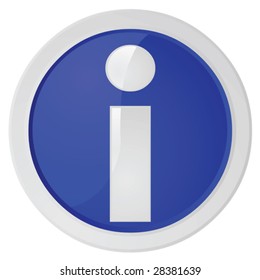 Glossy Vector Illustration Blue Information Sign Stock Vector (Royalty ...