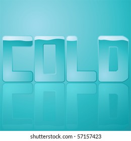 Glossy Vector Illustration Word Cold Represented Stock Vector (Royalty ...