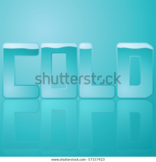 Glossy Vector Illustration Word Cold Represented Stock Vector (Royalty ...
