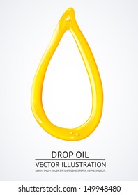 Glossy Yellow Liquid Drop Vector Illustration Stock Vector (Royalty ...