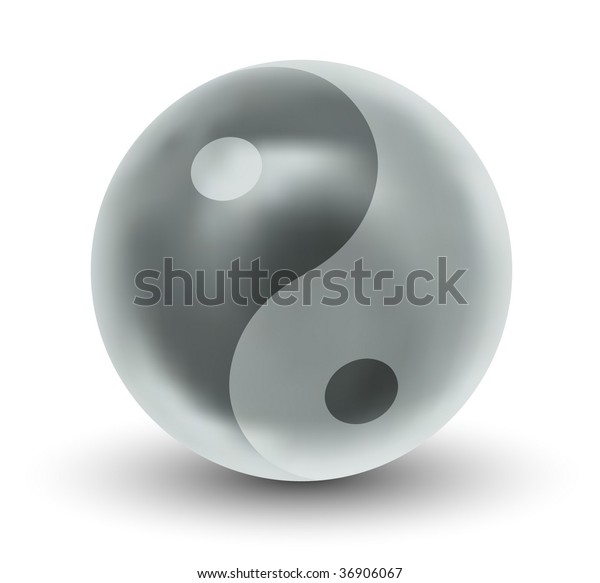 Glossy Yin Yang Sphere Vector Stock Vector (Royalty Free) 36906067 ...