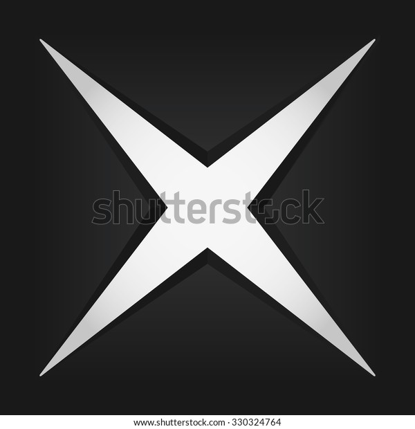 Glow 3d X Symbol Vector Background Stock Vector (Royalty Free) 330324764