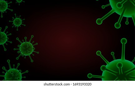 Glow Green Pathogen Virus Symbol Isolated Stock Vector (Royalty Free ...