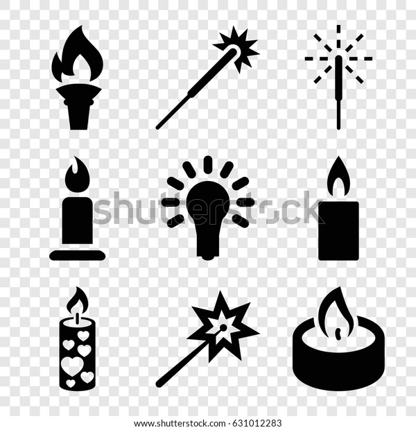 Glow Icons Set Set 9 Glow Stock Vector (Royalty Free) 631012283