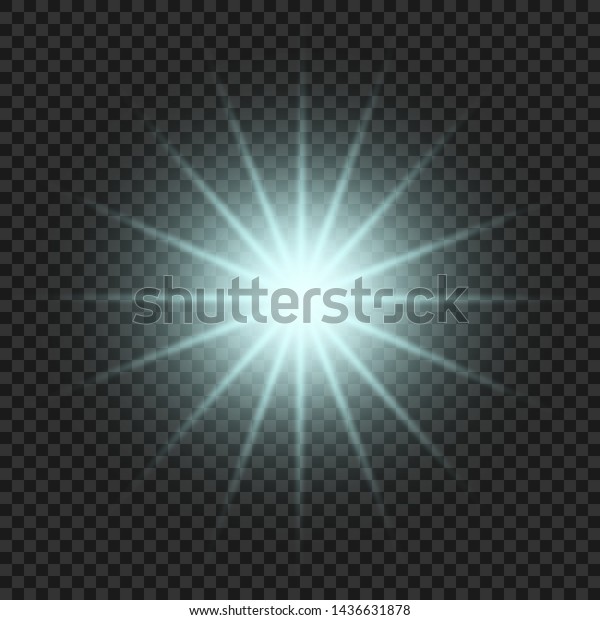 Glow Isolated White Blue Light Effect Stock Vector (Royalty Free ...