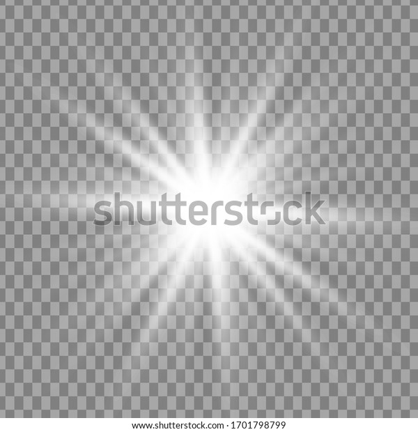 Glow Isolated White Transparent Light Effect Stock Vector (Royalty Free ...