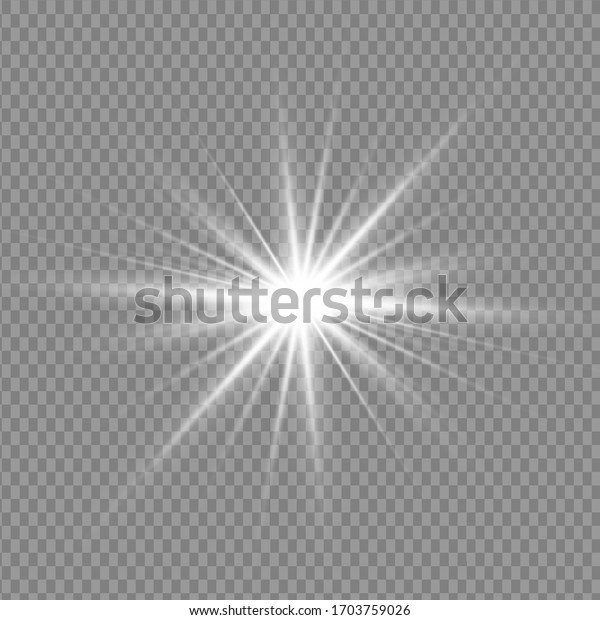 Glow Isolated White Transparent Light Effect Stock Vector (Royalty Free ...