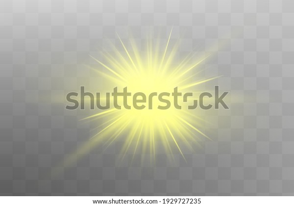 Glow Isolated Yellow Light Effect Lens Stock Vector (Royalty Free ...