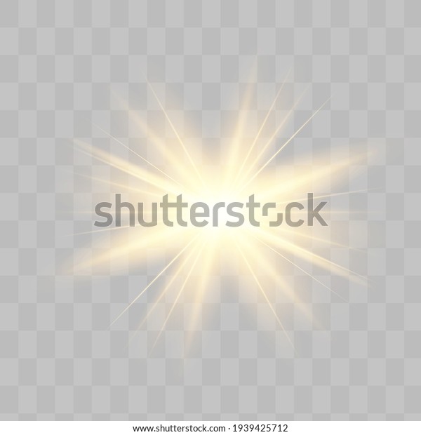 Glow Isolated Yellow Light Effect Lens Stock Vector (Royalty Free ...