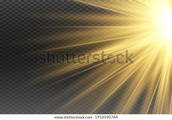 Glow Isolated Yellow Light Effect Set Stock Vector (Royalty Free ...