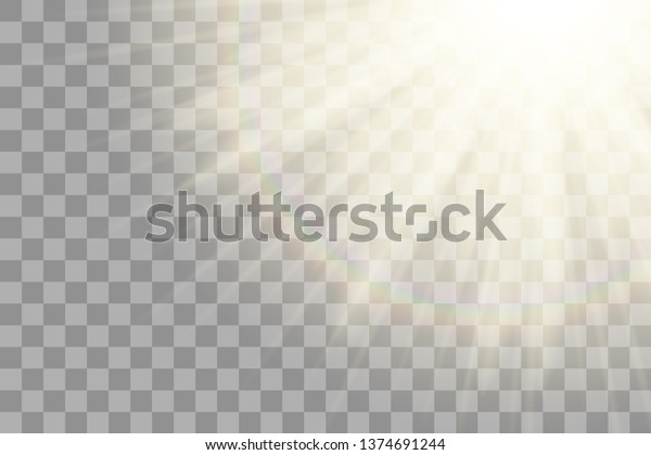 Glow Light Effect Sun Sparkle Light Stock Vector (Royalty Free ...