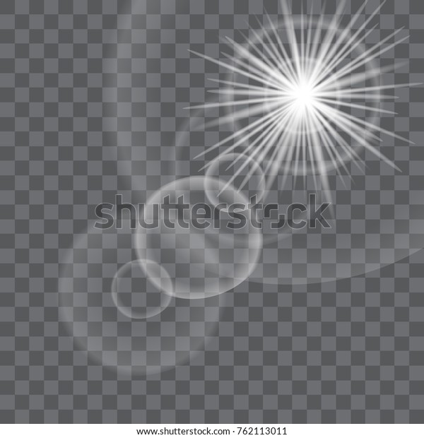 Glow Sun Light Effect On Transparent Stock Vector (Royalty Free ...