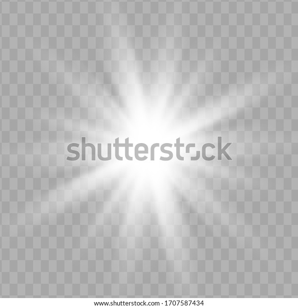 Glow White Light Effect Set Lens Stock Vector (Royalty Free) 1707587434 ...