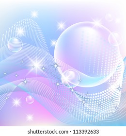 Glowing Background Bubbles Stars Stock Vector (Royalty Free) 113392633 ...