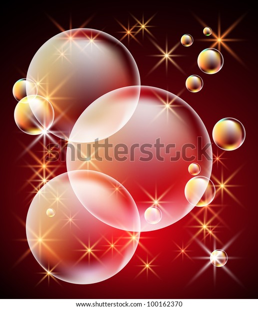 Glowing Background Bubbles Stars Stock Vector (Royalty Free) 100162370 ...