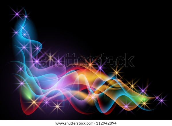 Glowing Background Smoke Stars Stock Vector (Royalty Free) 112942894