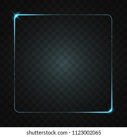 Glowing Blue Square Line Stock Vector (Royalty Free) 1123002065